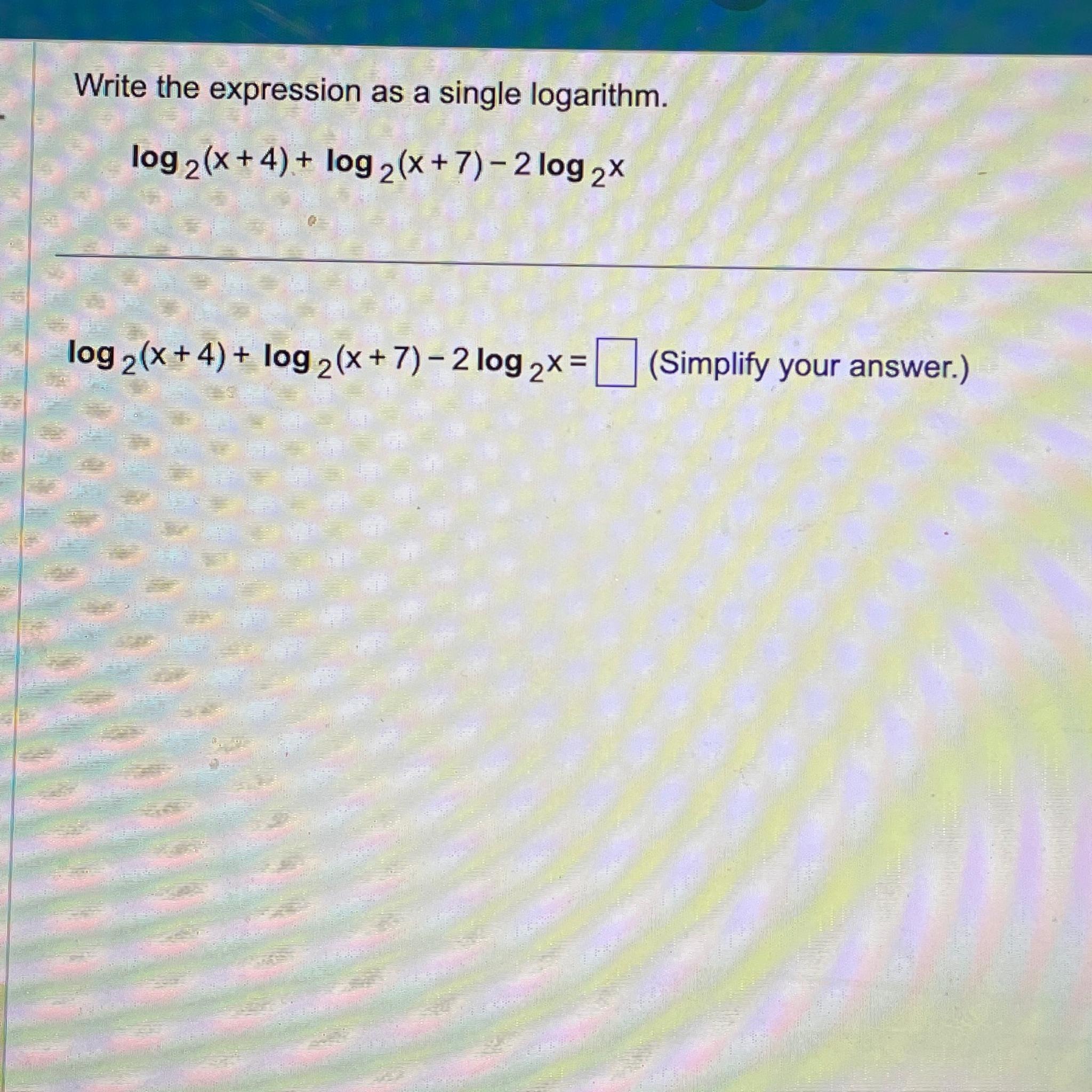Solved Write the expression as a single | Chegg.com