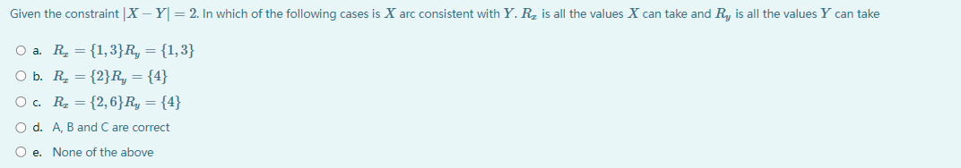 Solved Given the constraint ∣X−Y∣=2. In which of the | Chegg.com