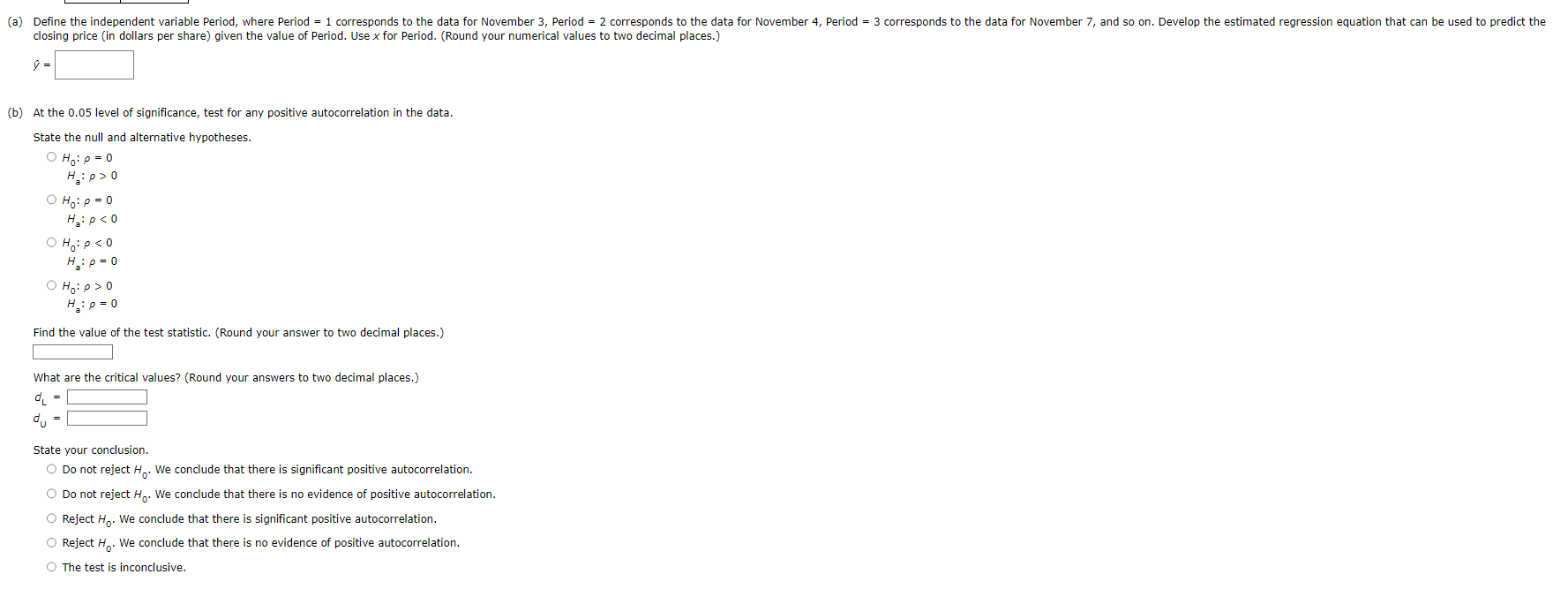 Solved A statistical program is recommended. You may need to | Chegg.com