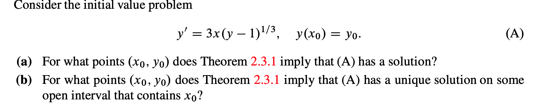 Solved Theorem 2.3.1 (a) If f is continuous on an open | Chegg.com