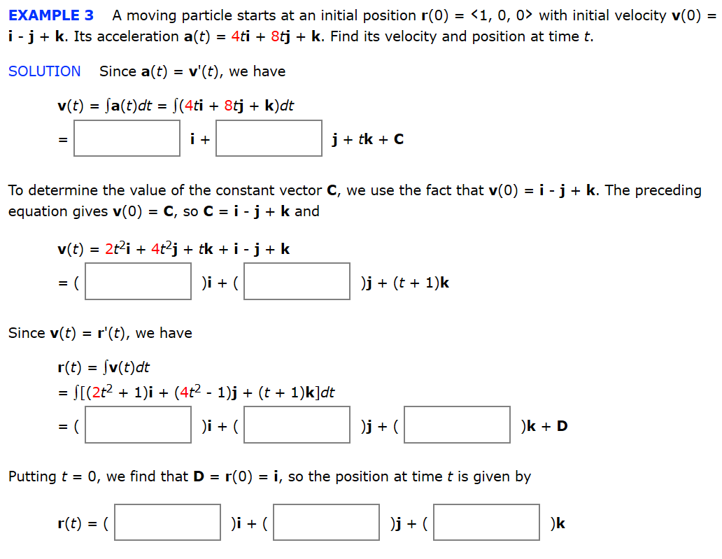 Solved EXAMPLE 3 A moving particle starts at an initial | Chegg.com