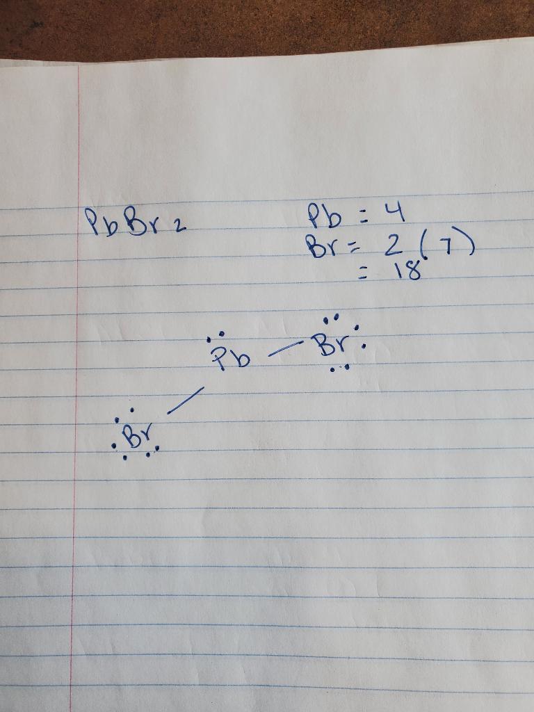 Solved Pb bra - Pb : 4 Br=2(7) 18 Bri Pb Br | Chegg.com