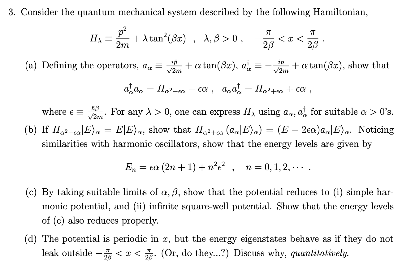3. Consider the quantum mechanical system described | Chegg.com