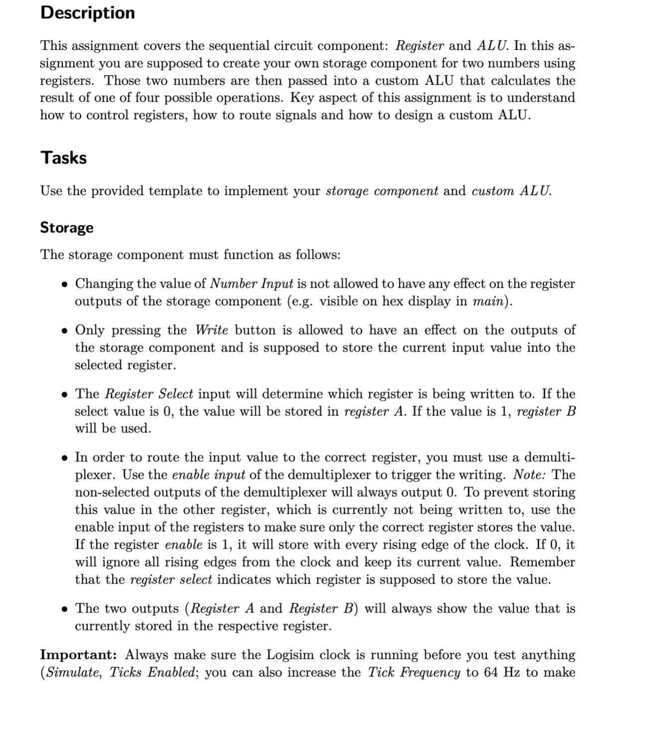 Solved Description This assignment covers the sequential | Chegg.com