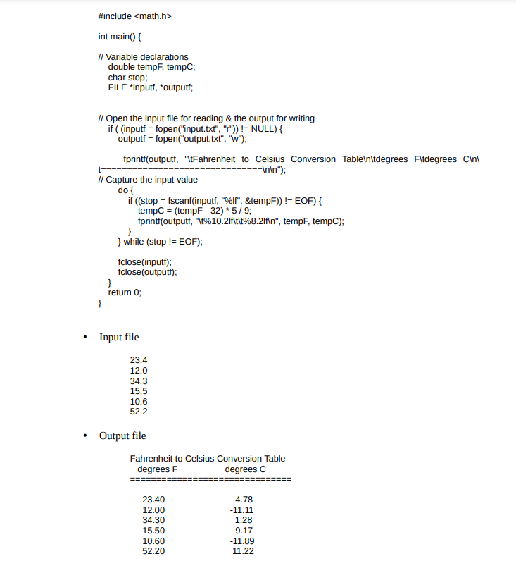 Solved The C program below (from CP 2) converts temperature | Chegg.com