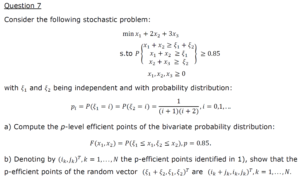 Solved This question is in the course of Stochastic | Chegg.com