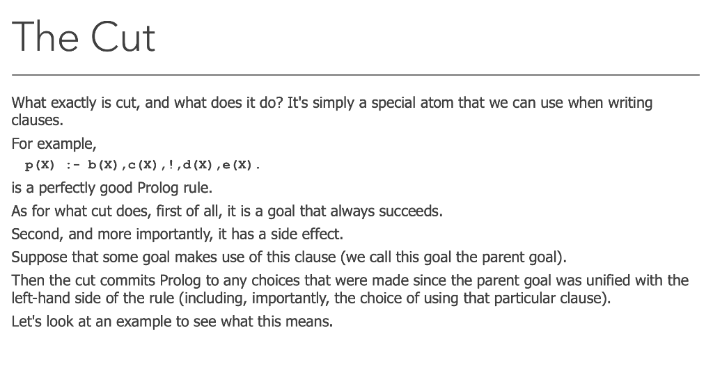 Solved Problem 1 In prolog Add cuts to the partition program | Chegg.com