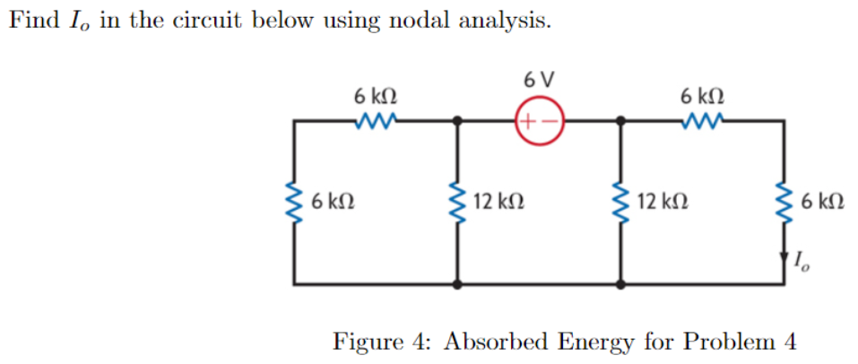 Solved Find Io in the circuit below using nodal analysis. | Chegg.com