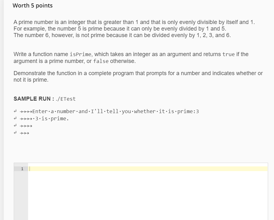 Solved A prime number is an integer that is greater than 1 | Chegg.com