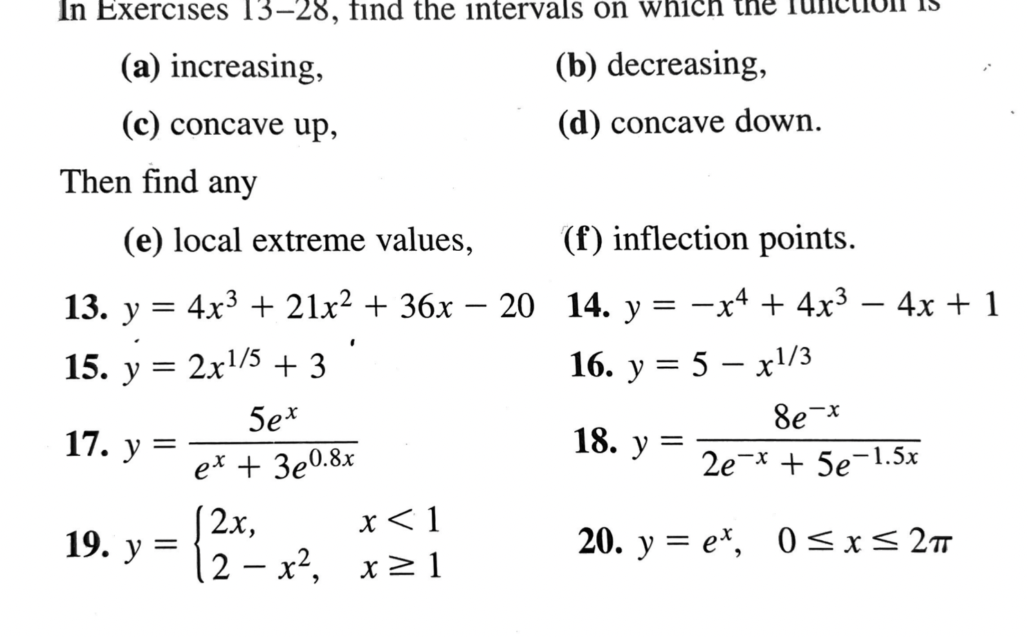 Solved Find the intervals on which the function is | Chegg.com