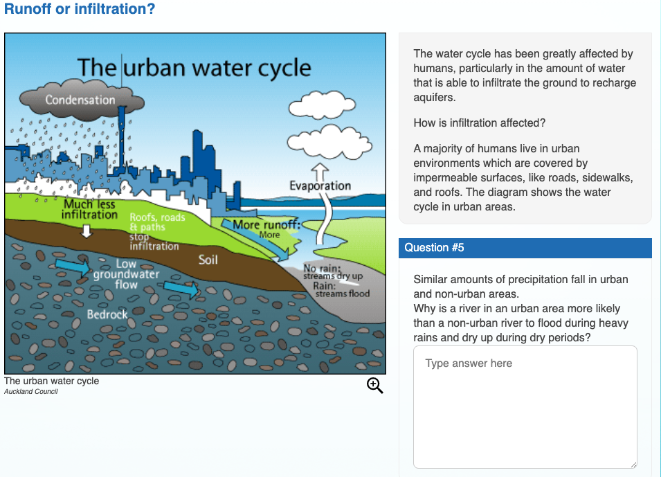 Solved Runoff or infiltration? The urban water cycle The | Chegg.com