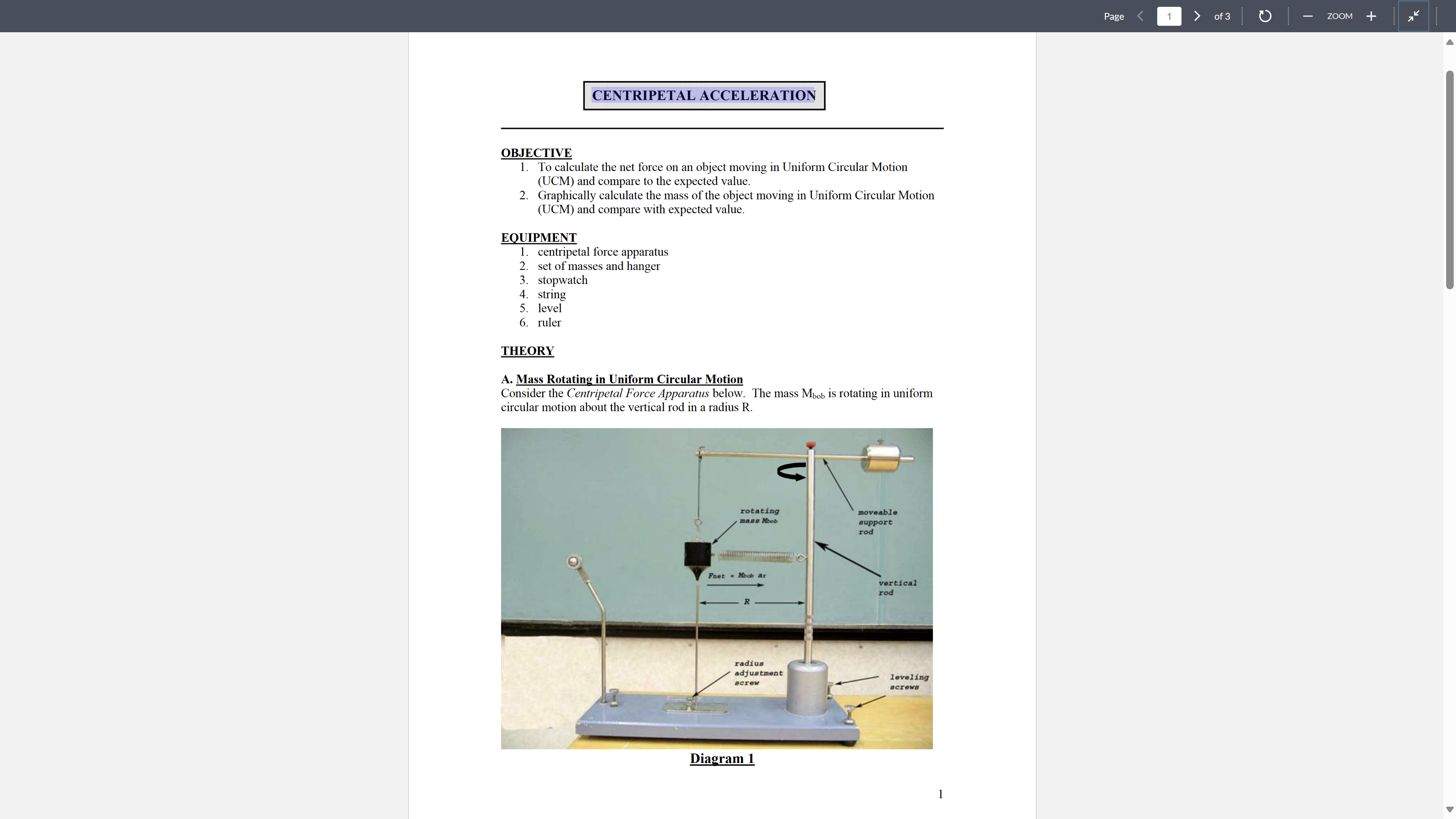 OBJECTIVE 1. To calculate the net force on an object | Chegg.com