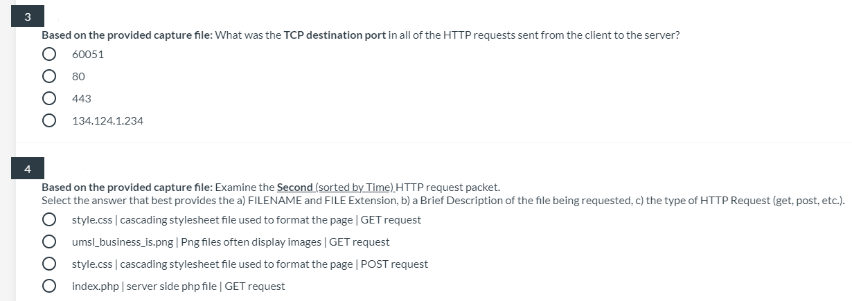 Solved 3 Based on the provided capture file: What was the | Chegg.com