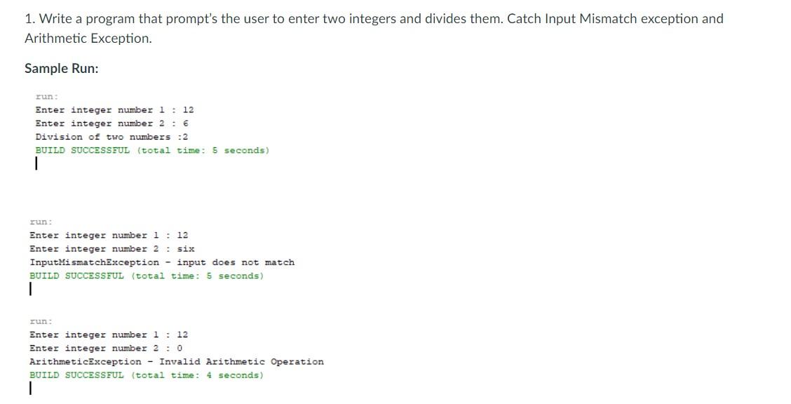 Solved 1. Write a program that prompt's the user to enter | Chegg.com