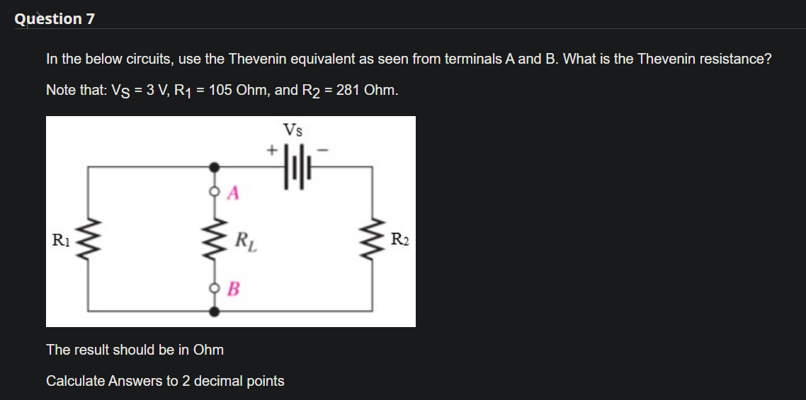 Solved In the below circuits, use the Thevenin equivalent as | Chegg.com