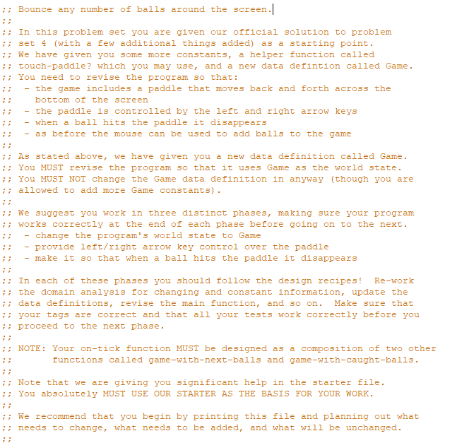 Solved i ; ; Data definitions: (@htdd Ball) (define-struct | Chegg.com