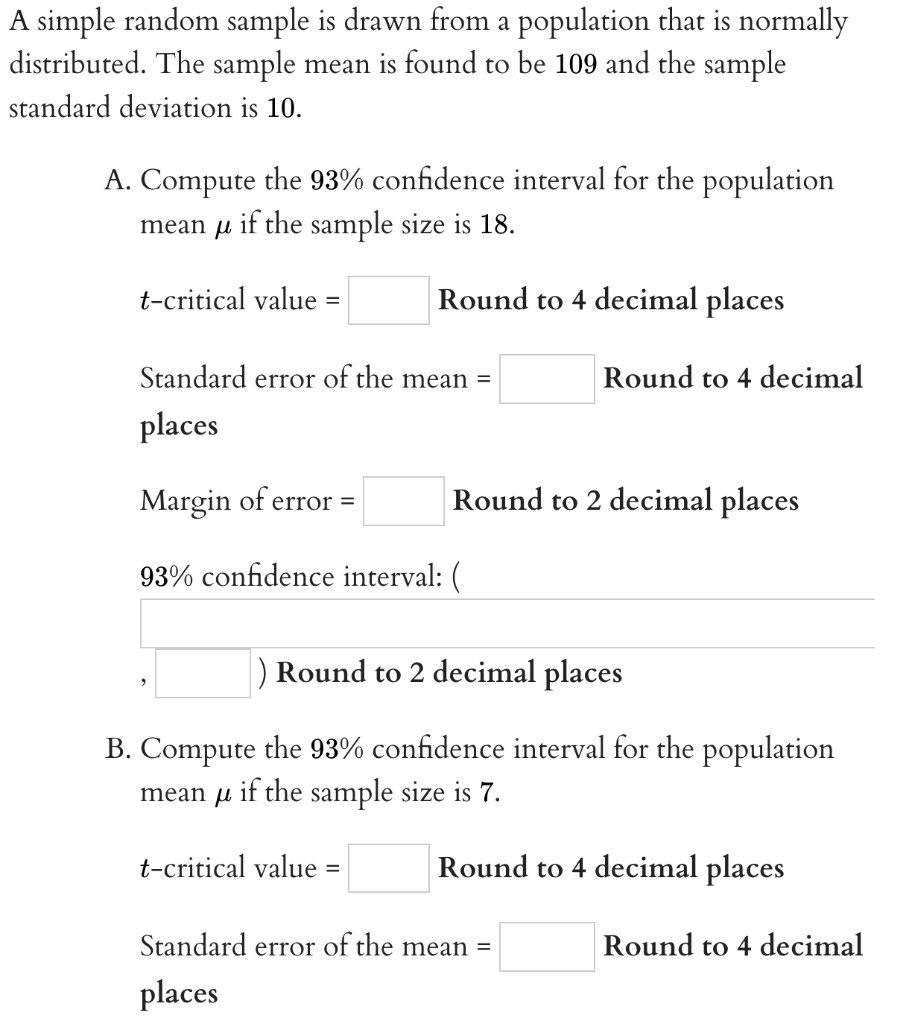 Solved A simple random sample is drawn from a population | Chegg.com