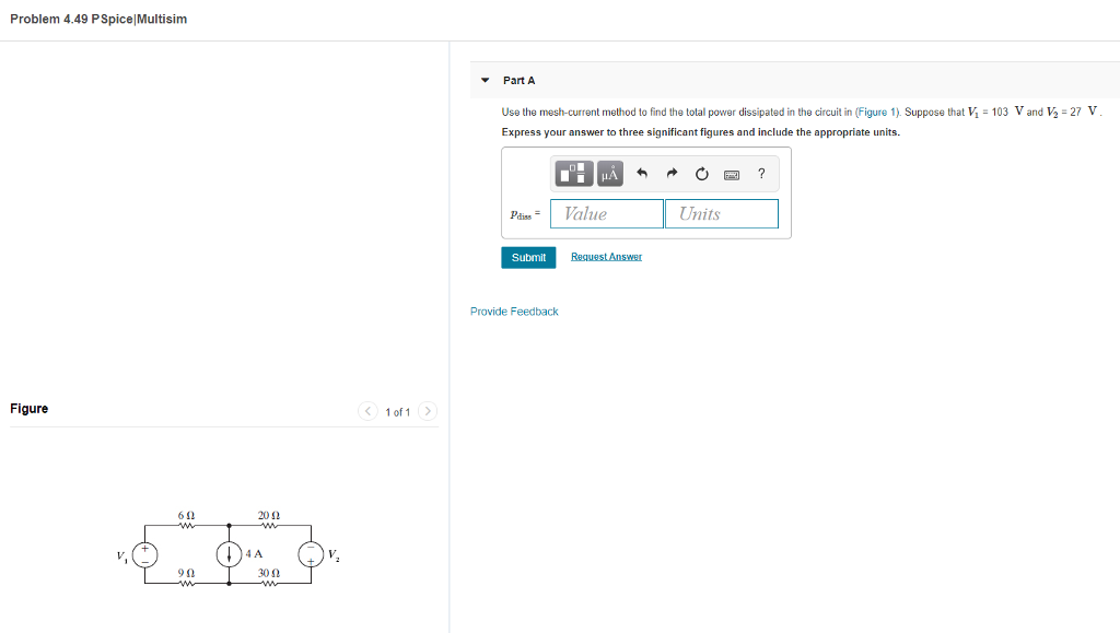 Solved Problem 4.49 PSpice Multisim Part A Use the | Chegg.com