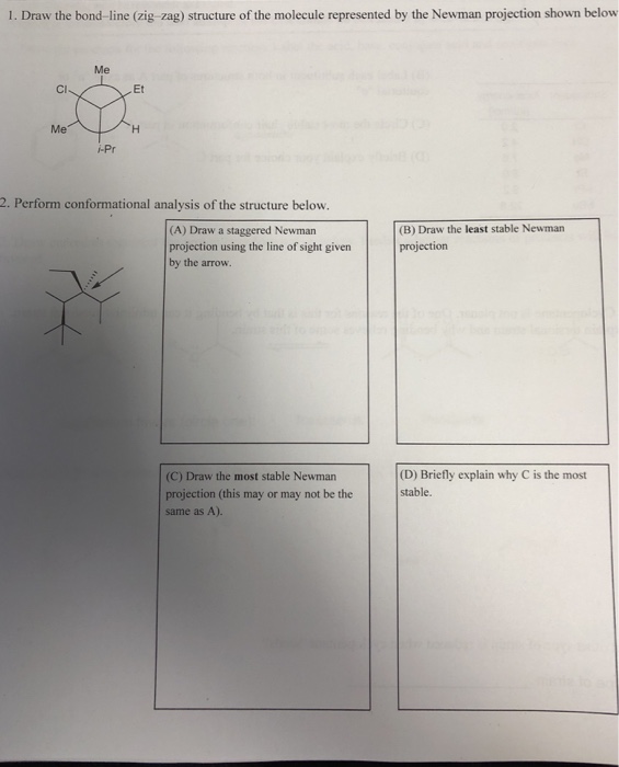 Solved 1. Draw the bond-line (zig zag) structure of the | Chegg.com