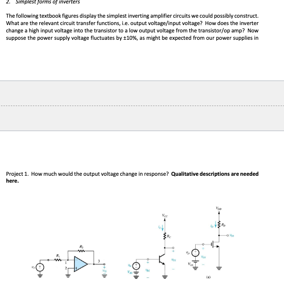 Solved 2. Simplest forms of inverters The following textbook | Chegg.com
