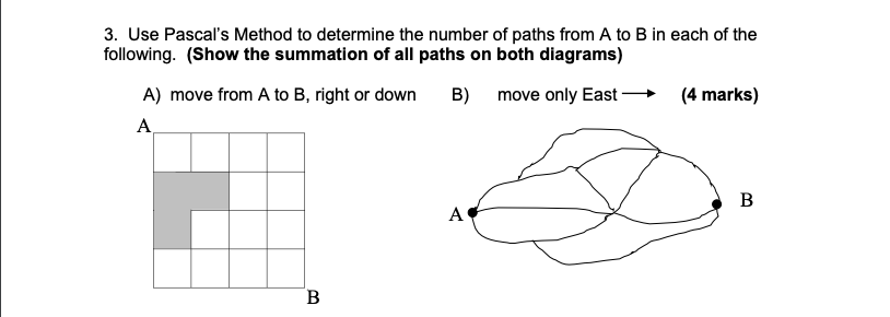 Solved 3. Use Pascal's Method to determine the number of | Chegg.com