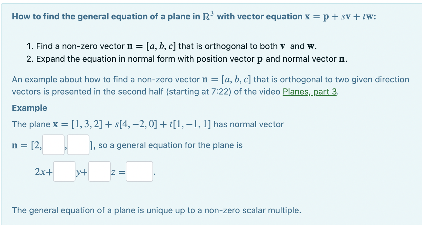 Solved Parametric equations for a plane in 3-dimensional | Chegg.com