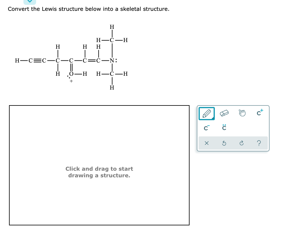 Solved Convert the Lewis structure below into a skeletal | Chegg.com