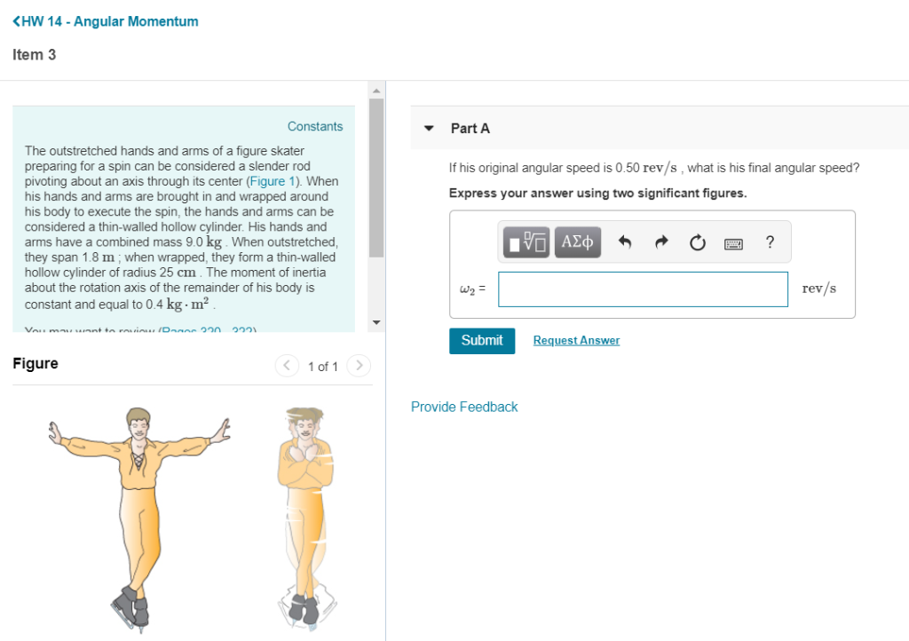 Solved KHW 14- Angular Momentum Item 3 Constants Part A The | Chegg.com