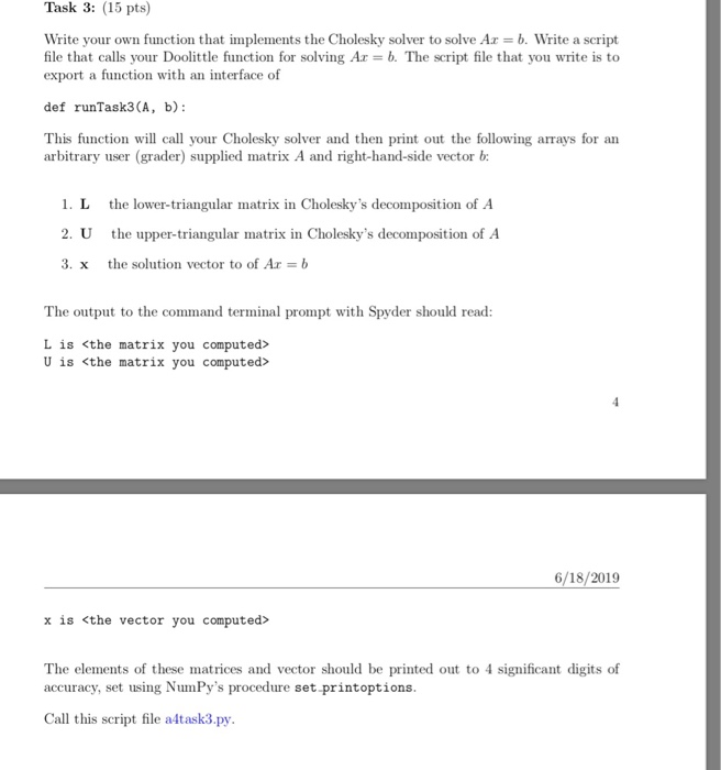Solved Task 3: (15 pts Write your own function that | Chegg.com