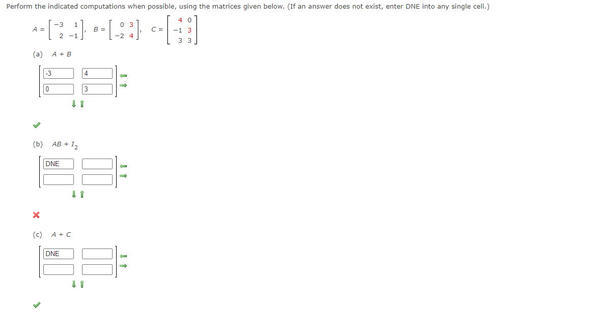 Solved Perform the indicated computations when possible, | Chegg.com