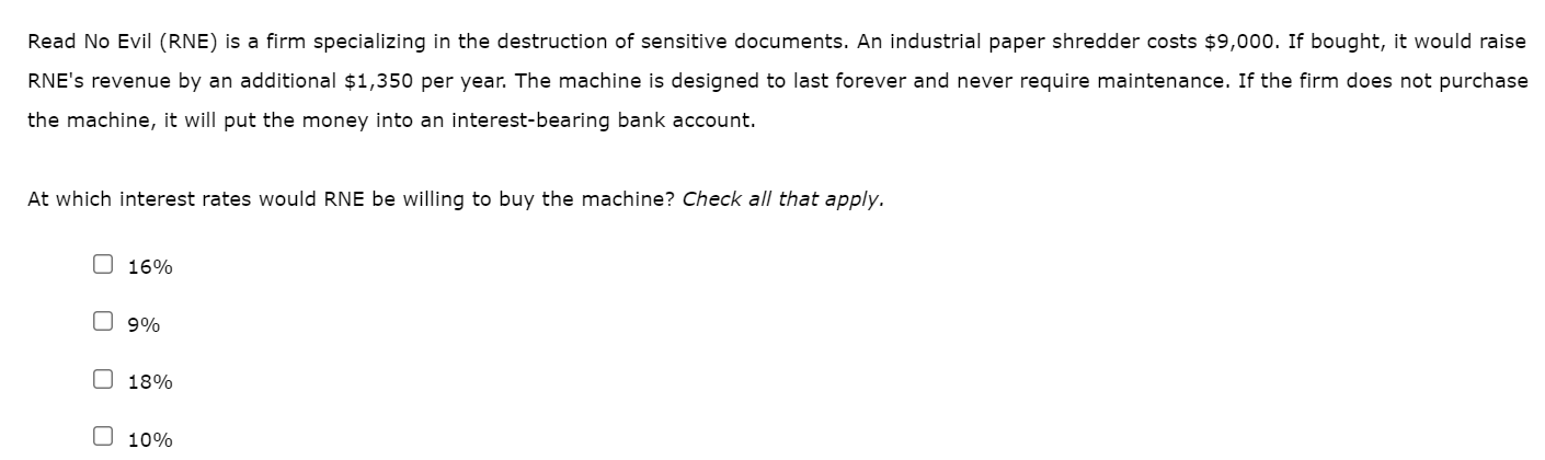 Solved Read No Evil (RNE) is a firm specializing in the | Chegg.com