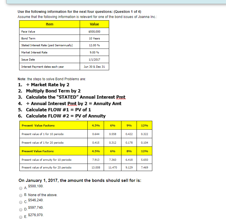 Solved Use the following information for the next four | Chegg.com