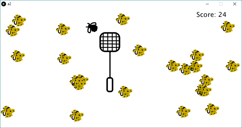 Solved Programming a fly swatter game using the | Chegg.com
