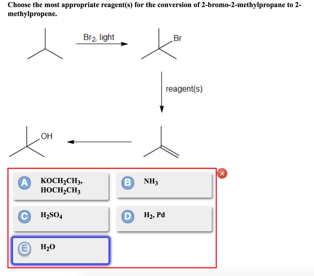 Solved Choose the most appropriate reagent(s) for the | Chegg.com
