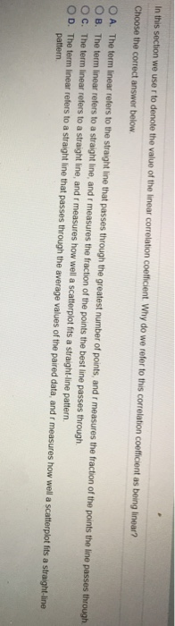 Solved in this section we use r to denote the value of the | Chegg.com