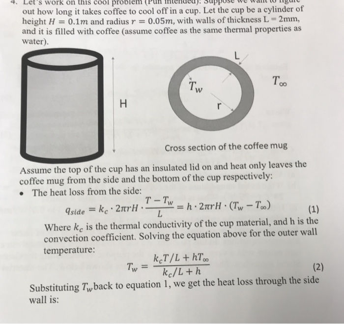 Solved 4. Let's work on this cool problem (Pun inendedy | Chegg.com