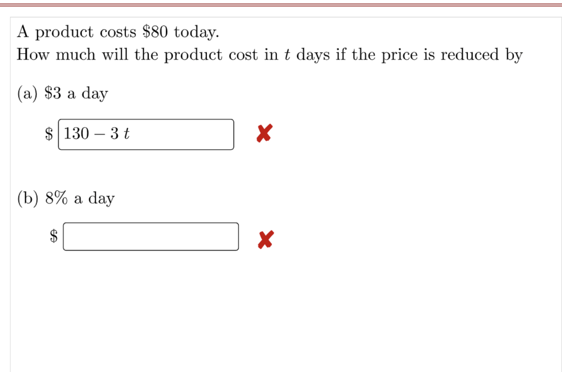 Solved A product costs $80 today. How much will the product | Chegg.com
