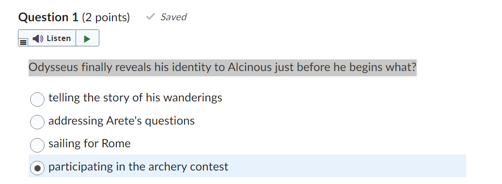 Solved Odysseus finally reveals his identity to Alcinous | Chegg.com Solved Odysseus finally reveals his identity to Alcinous | Chegg.com