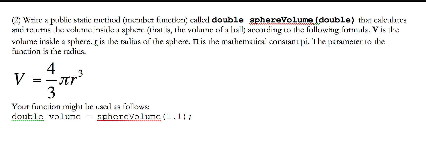 Solved 2 Write A Public Static Method Member Function 9193