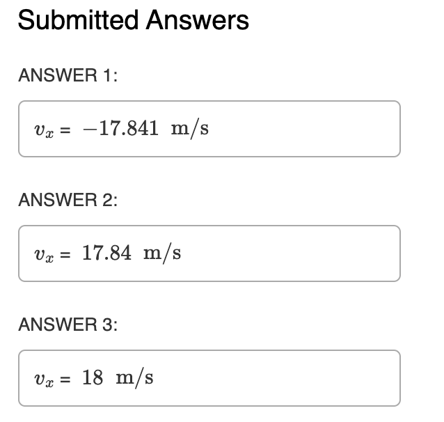 Solved these are the answers ive submitted that I got wrong. | Chegg.com
