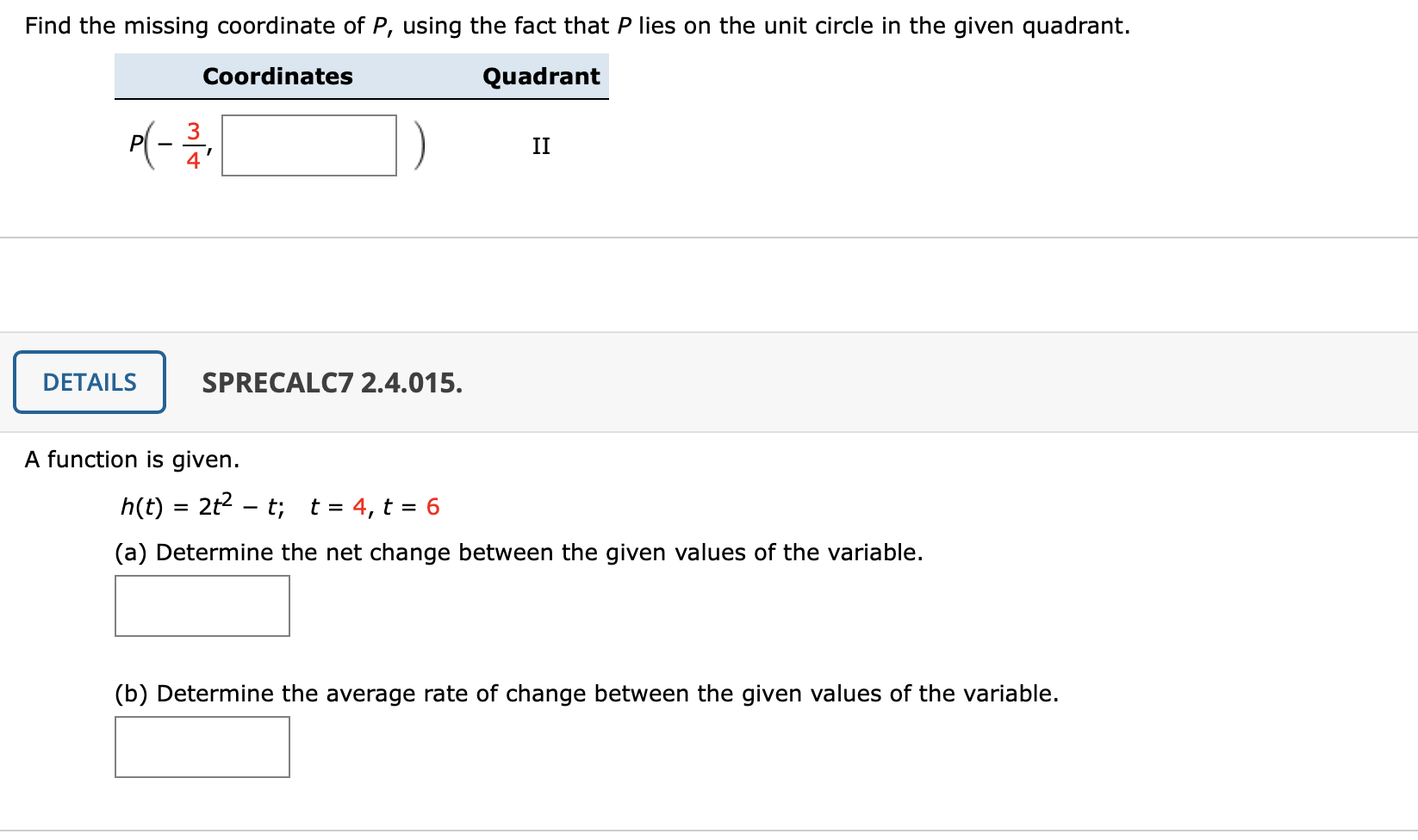 Solved Find the missing coordinate of P, using the fact that | Chegg.com