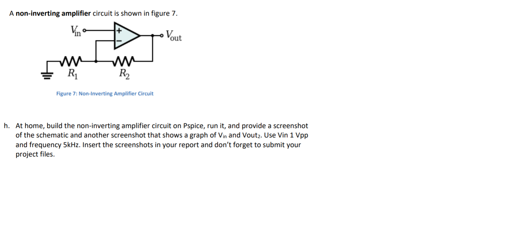 Solved A non-inverting amplifier circuit is shown in figure | Chegg.com