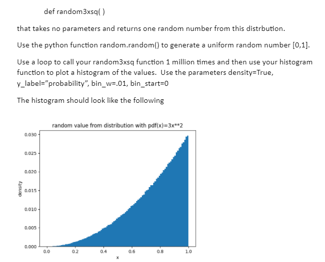 Solved Code a python program to generate random numbers from | Chegg.com