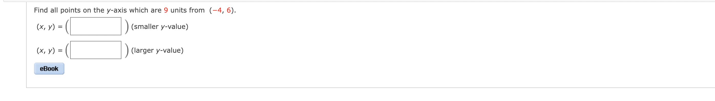 Solved Find all points on the y-axis which are 9 units from | Chegg.com