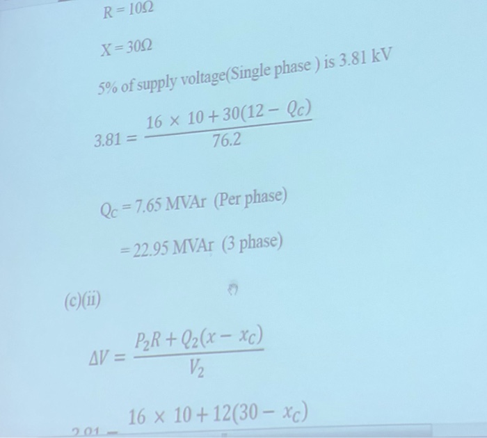 Solved The answer for C(i) is 22.95MVAr and formula is shown | Chegg.com