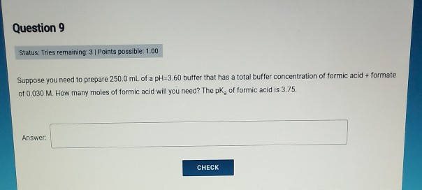 Solved Question 9 Status: Tries remaining: 31 Points | Chegg.com