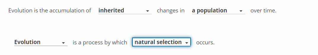 Solved Evolution is the accumulation of inheritedchanges in | Chegg.com