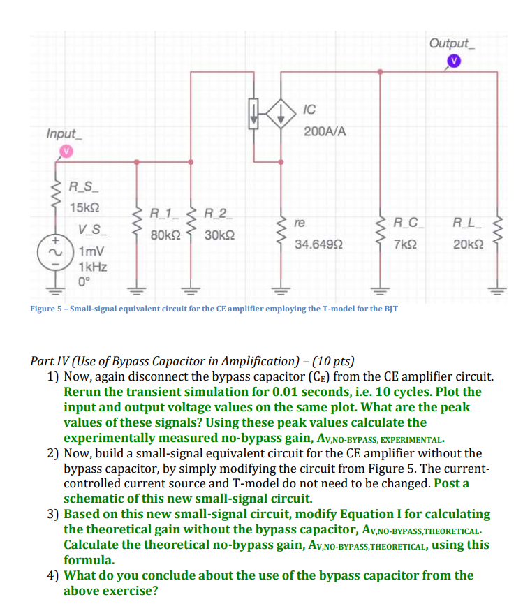 Part III(Small-Signal Equivalent Circuits) - (10 pts) | Chegg.com