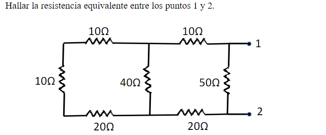 Solved Hallar la resistencia equivalente entre los puntos 1 | Chegg.com