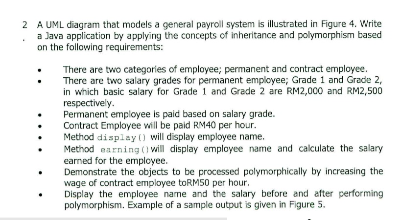 Solved 2 A UML diagram that models a general payroll system | Chegg.com